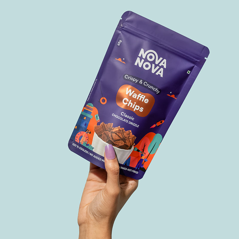 Waffle Chips - Classic Choco Drizzle – Nova Nova